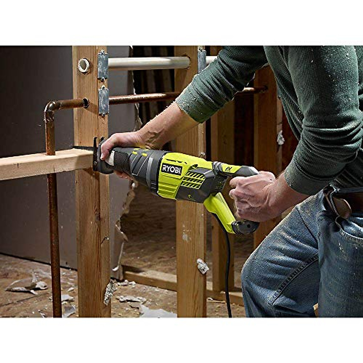 Ryobi ZRRJ186V 12-Amp Corded Reciprocating Saw (Renewed)