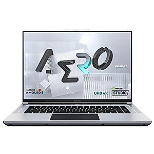 GIGABYTE AERO 16 YE5 - 16" 4K/UHD+ Samsung AMOLED, Intel Core i9-12900H, NVIDIA GeForce RTX 3080 Ti Laptop GPU 16GB GDDR6, 64GB DDR5 RAM, 2TB SSD, Win11 Pro (AERO 16 YE5-A4US958HP)