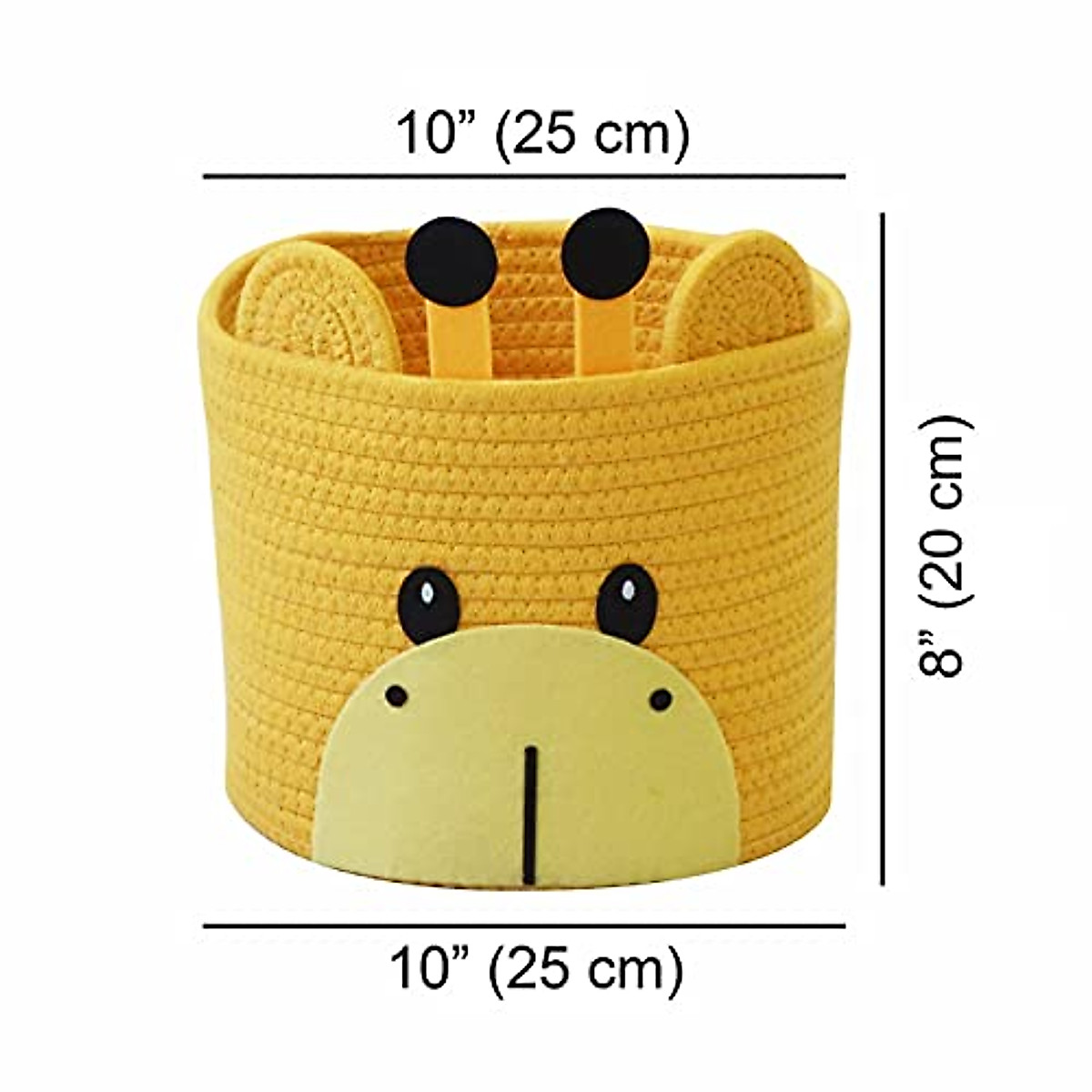 T&T Homewares Small Giraffe Baskets for Baby Diaper Organizer, Nursery Storage, Nursery Room Decor, Kids Room Organizer, Cat Dog Toy Storage
