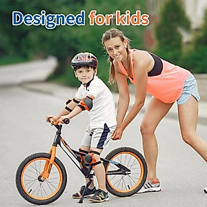 LEICHTEN Kickstand for Kids Bike Center Mount for 16/18/20 Inch Adjustable Children's Bicycles Aluminium Alloy Bike Kick Stand Support Storage (for 16 inch, Black Dot)
