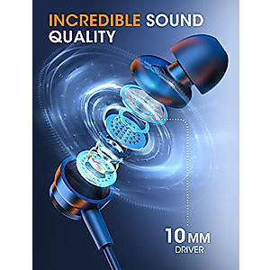 Bluetooth Headphones Wireless Earbuds 𝟒𝟐𝐇 Playtime Sports Magnetic Neckband Headphones Ergonomic Earbuds Ultra-Lightweight Comfort IPX7 Waterproof in-Ear Earbuds with Mic for Gym Workout Running