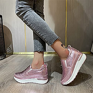 Women's Walking Shoes Fashion Sneakers Lightweight Comfortable Casual Shoes Stylish Comfy Canvas Shoes Running Shoes Pink