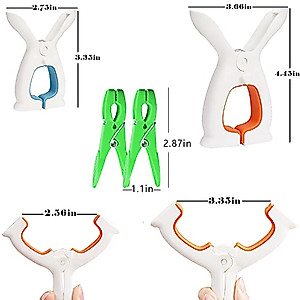 OKGD 36PCS Plastic Quilt Clip in Three Sizes,Beach Towel Clips Clothespins-Keep Your Quilts, Clothes, Towels from Blowing Away