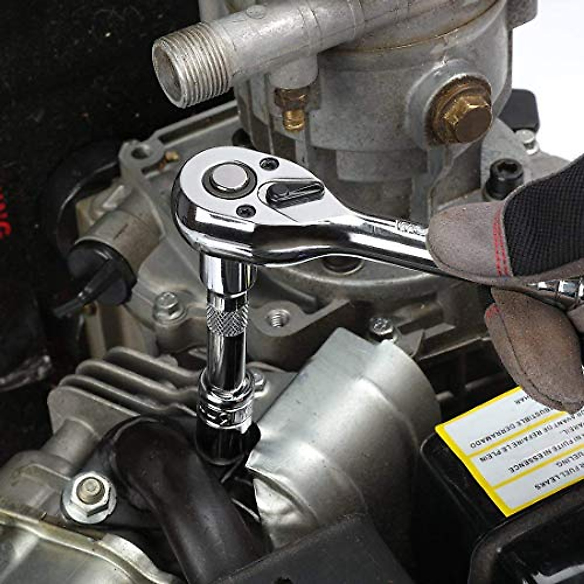 WORKPRO 408-Piece Mechanics Tool Set, General Household Home Repair Tool Kit with 3-Drawer Heavy Duty Metal Box, Hand Tool Kit Set 1 Pack