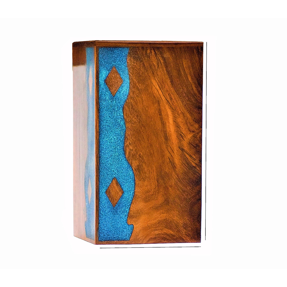 STAR INTERNATIONAL Rosewood And Resin Mix Cremation Urns for Human Ashes Adult, Burial Urns for Columbarium, Wooden Box Funeral Urns for Human Ashes Large (M(9.5X5.5) 172 Cu Inches)