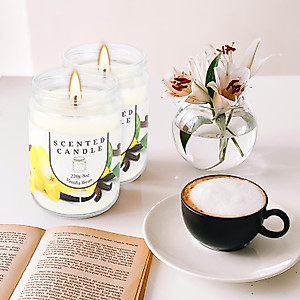 Large 4 x 12oz Citronella Candle—30-Hour Citronella Candles Indoor & Outdoor for Home Patio, Soy Wax Set for Man,Patio Garden Balcony BBQ,Summer Camping(Pink)