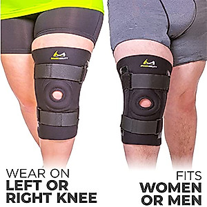 BraceAbility Knee Brace for Large Legs and Bigger People with Wide Thighs - Kneecap Protection Pad Treats Patellar Tendonitis, Chondromalacia, Patellofemoral Pain, Instability and Dislocation