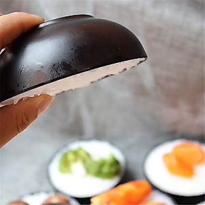 Zzooi Artificial Steamed Rice Display Props Simulated Cooked Rice with Bowl