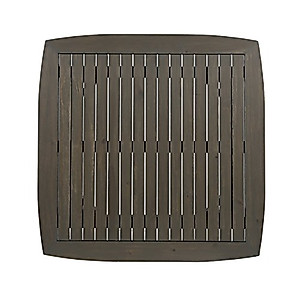 Great Deal Furniture Caleb Indoor Square Acacia Wood Dining Table, Gray