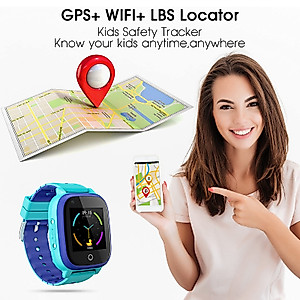 cjc 4G Kids Smartwatch, Smart Watch for Kids, IP67 Waterproof Watches with GPS Tracker, 2 Way Call Camera Voice & Video Call SOS Alerts Pedometer WiFi Wrist Watch, 3-12 Years Boys Girls