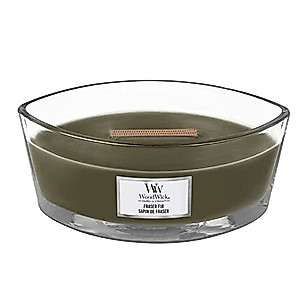 Woodwick Ellipse Scented Candle, Frasier Fir, 16oz | Up to 50 Hours Burn Time
