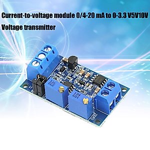 Ximimark 2Pcs Current to Voltage Converter Module 0/4-20mA to 0-3.3V 0-5V 0-10V Voltage Transmitter Signal Conversion Conditioning Board
