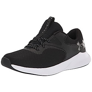 Under Armour Women's Charged Aurora 2 Cross Trainer, Black (001)/Metallic Warm Silver, 7
