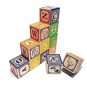Uncle Goose Norwegian Alphabet Wooden Blocks - Made in the USA