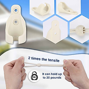 IVYSUN Sun Shade Replacement Parts Shade Tie Downs and End Cap with Ring Kit,Weather Resistance,Compatible with Coolaroo Exterior Roller Shade,Outdoor Blinds(Sand,2 Set)