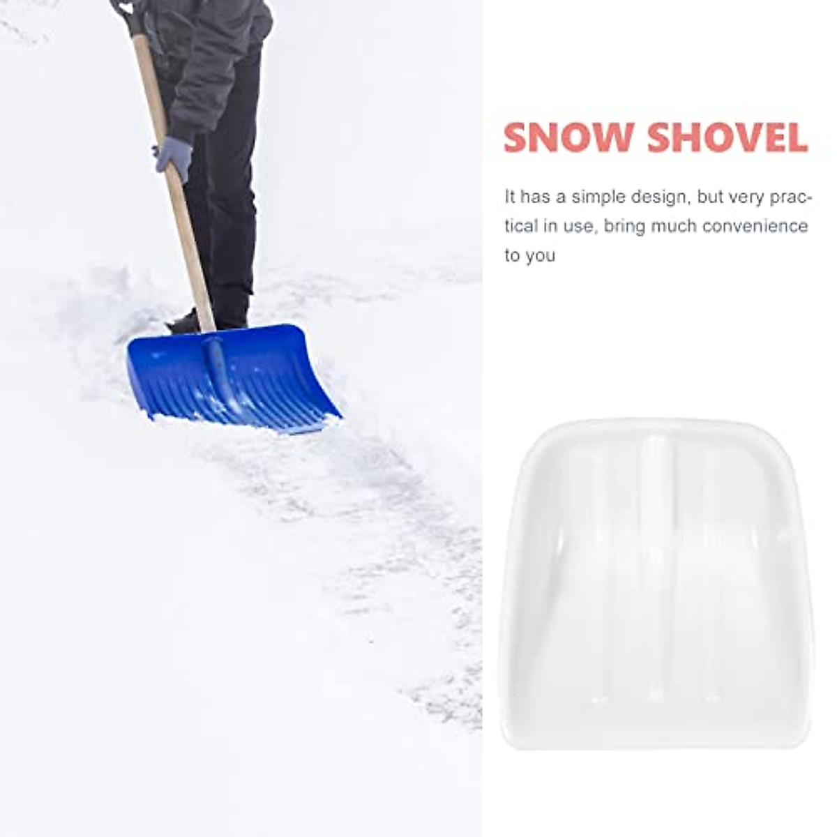 LIOOBO Ice Remover Tool Plastic Shovel Head Replacement Snow Shovel Grain Shovel Poultry Feed Shovel Windshield Shovel
