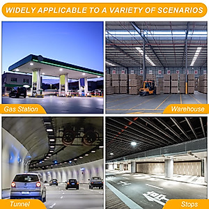 SEMSMOKS LED Canopy Lights Outdoor, Super Bright 75W 9750LM Garage Ceiling Lights, Easy to Install, IP65 Waterproof, 5000K Daylight Canopy Lights 10x10 for Gas Stations Carports and Stairwell (2Pack)