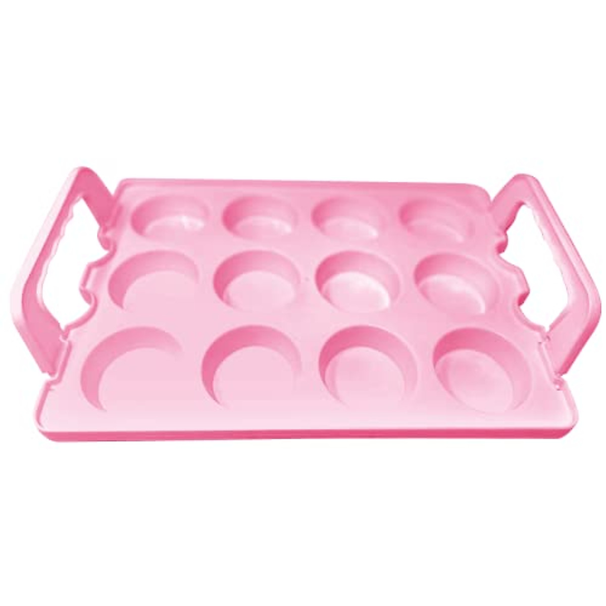 DuraCasa Cupcake Carrier, Cupcake Holder - Premium Upgraded Model - Store up to 36 Cupcakes or 3 Large Cakes - Stacking Cupcake Storage Container - Cookie, Muffin or Cake Carrier (Pink, Three Tier)