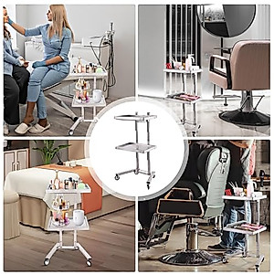 Folding Tray Trolley | Stainless Steel Rolling Cart - Modern Simple Pallet Design Utility Cart on Wheels for Living Room, Bathroom, Kitchen, Bedroom