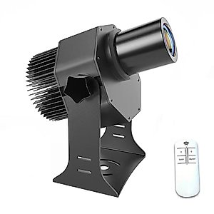 COLIFINE 80W LED Logo GOBO Projector Ip67 Waterproof DJ Effect Light Including Free Custom Glass GOBO to Project Image for Hotel Company Store Wedding Advertising Indoor and Outdoor Use