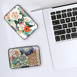 sundee Credit Card Holder with 8 Slots Mini Aluminum Wallet RFID Blocking Slim Metal Hard Case - 03X