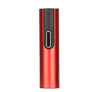2PCS USB C to 3.5mm Audio Adapter 2 in 1 Audio Charging USB C to Audio Jack ABS USB C to AudioJack for Phone Table(Red)