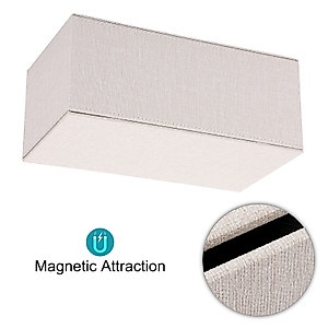 Sumnacon Tissue Box Cover Rectangle Linen Tissue Box,Stylish Tissue Box Holder with Magnetic Bottom,Decorative Tissue Cover for Bathroom Toilet Bedroom Living Room Table Desk Office, Beige