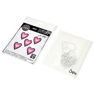 Sizzix Thinlits Die Set 25PK Stacked Tiles Hearts by Tim Holtz, 665858, Multicolor