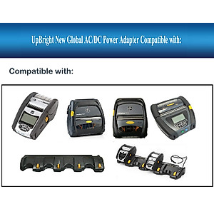 UpBright 12V 4A 48W AC/DC Adapter Compatible with Zebra Acc QLN-EC QLn220 QLn320 QLn420 QLn-EC4 ZQ500 ZQ510 ZQ520 ZQ51-AUE0000 FSP048-DBCA2 AT18486-2 AT18486 FSP025-DYAA3 P1031365-024 Mobile Printer