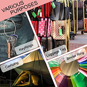 12 Pack Stainless Steel Cable Wire Key Chain Kids Key Rings Travel Aircraft Luggage Tag Loops Hanging Outdoor Keychain Kayak Boat Hiking Camping Kits 6 Inch Length