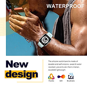 OYODSS 5 Pack Bands Compatible with Apple Watch Band 38mm 40mm 41mm 42mm 44mm 45mm 49mm Women Men, Soft Silicone Sport Replacement Strap Compatible with iWatch Ultra SE Series 8 7 6 5 4 3 2 1