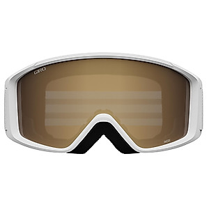Giro Index 2.0 OTG Ski Goggles - Snowboard Goggles for Men, Women & Youth - White Wordmark Strap with Amber Rose Lens