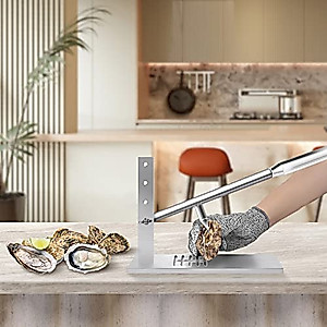 Dsyisvia Oyster Shucker Tool Set，Oyster Clam Opener，Oyster Shucking Machine, Oyster Opener with Oyster Knife for Hotel Buffets and Homes and Gift