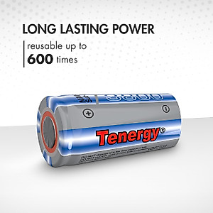 Tenergy Propel Sub C 3800mAh NiMH Flat Top Rechargeable Batteries (Special Size) Flat TOP
