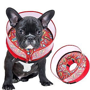 Soft Inflatable Dog Cone for Small, Medium and Large Dogs, Cone for Dogs Alternative After Surgery to Stop Licking and Chewing, Dog Donut Cone with Extended Anti Licking Baffle