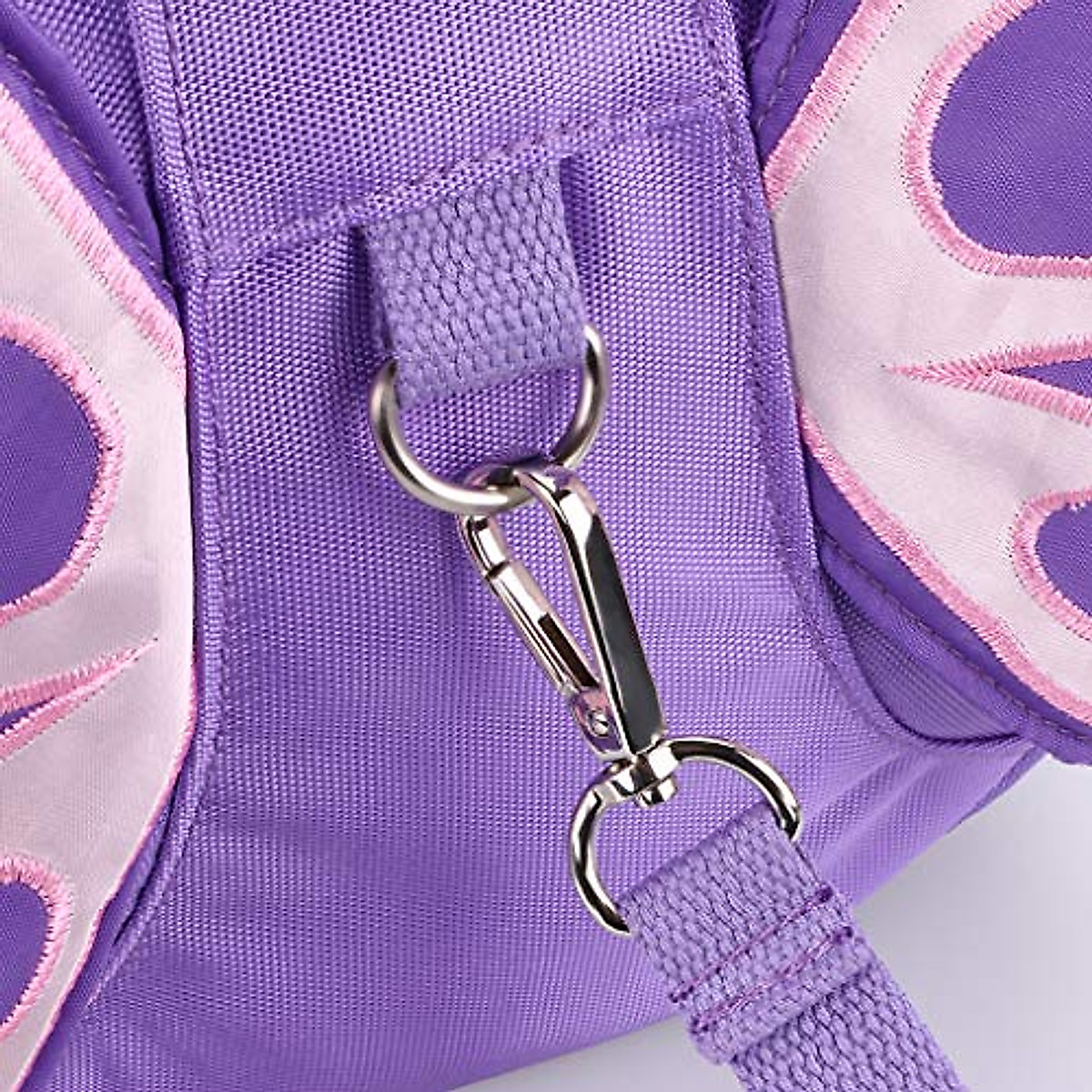 Hipiwe Baby Anti-Lost Backpack Butterfly Walking Safety Belt Harness Toddler Reins Strap with Leash (Purple)