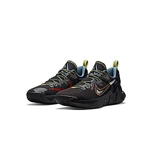 Nike Men's Giannis Immortality Athletic Basketball Shoes, Black/Limelight/Ozone Blue, 9.5