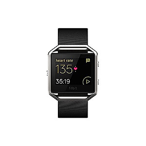 Fitbit Blaze Smart Fitness Watch,Time Display Black, Silver, Large (6.7 - 8.1 Inch)