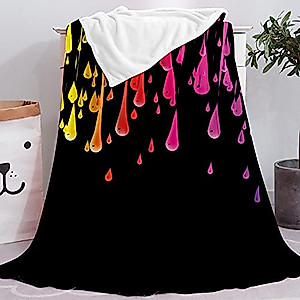 RAISEVERN Wearable Blanket Women Men Hooded Blanket 3D Printed Tie Dye Novelty Adult Plush Poncho with Sleeve Throw Lightweight Soft Sherpa Fleece Warm Winter for Home Sofa Bed 75X60 Inch Black