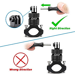 Forevercam Mountain Bike Handlebar Mount for Gopro Action Camera (0.8-1.18") Aluminium Mountain Bicycle Handlebar Mount 360 Degree Rotation Upgraded Version for Gopro Hero 11/10/9/8/7/6
