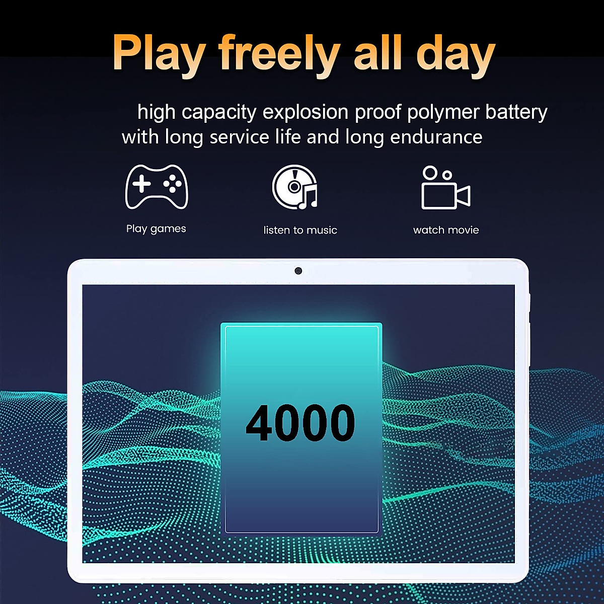 Android 10.0 Tablet, 10.1 inch HD Display 8-core 1+16GB ROM TF Expansion WiFi Blue-Tooth Tablet Best for Adults Working Childrens Boys Girls School Learning Birthday Gift