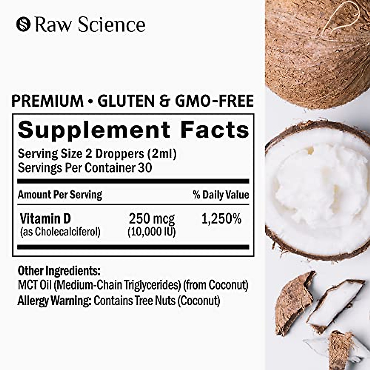 Vitamin D3 Supplement 10000 iu | Vitamin D Liquid Drops for Faster Absorption | Helps Support Strong Bones and Healthy Heart | Mood & Immune Symptom Function | Emulsified High Dose Vitamin D3