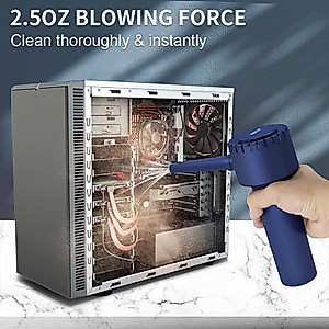 Compressed Air Duster, Electronic Air Duster, Portable 40000 RPM Cordless Dust Blower, 6000mAh Battery Air Can Duster, Powerful Computer Keyboard Cleaning Air Spray, Rechargeable Electric Canned Air