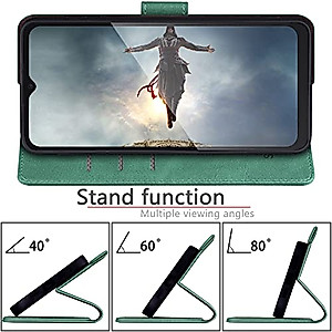 SUANPOT for Samsung Galaxy A14 5G Wallet case with RFID Blocking Credit Card Holder,Flip Book PU Leather Protective Cover Women Men for Samsung A14 Phone case(Sea Green)