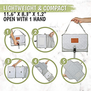 KeaBabies Portable Diaper Changing Pad and Waterproof Foldable Baby Changing Mat - Travel Diaper Change Mat - Diaper Changing Station - Travel Diaper Change Pad - Lightweight Changing Pads for Baby