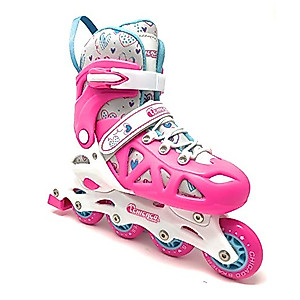 CHICAGO Skates Girls Inline Training Skate Combo Set - Pink/Purple - Small Sizes 10-13