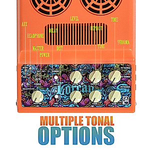 Caline 20W Electric Guitar Amp Rechargeable Mini Guitar Amplifer Combo for Desktop Practice with Distortion, Delay, Aux in and Headphone Jack