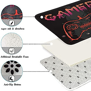 Izayoi 4 Pcs Sunflower Shower Curtain Set,Yellow Flower Butterfly Controller Bath Curtain with Anti-Slip Mat Toilet Cover Carpet Set and 12 Hooks,Black Waterproof Skeleton Bathroom Decor