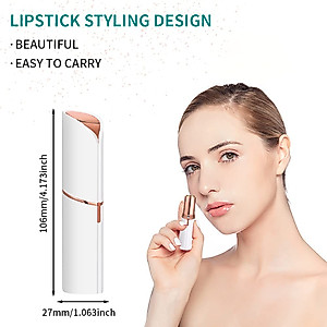 MEIYIXIN Facial Hair Removal Lipstick Hair Remover for Women Face Portable Painless Waterproof, Battery Powered Electric Hair Shaver Razor for Cheek, Chin, Lip and Neck