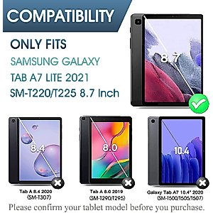 REAL-EAGLE Galaxy Tab A7 Lite 8.7 2021 Backlit Keyboard Case (SM-T220/T225), 7 Color Backlights Detachable Wireless Keyboard Protective Case Cover for Samsung Galaxy Tab A7 Lite 8.7 Inch, Black
